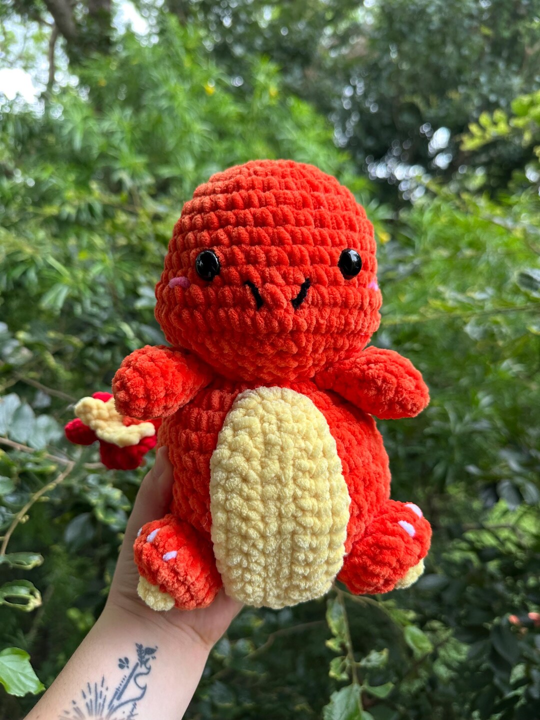 Crochet Charmander Plushie: Handmade Amigurumi Toy - Etsy