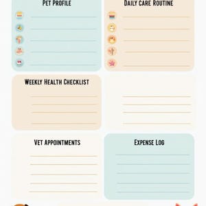 Printable Pet Care Tracker | Health and Feeding Log for Cats and Dogs ...