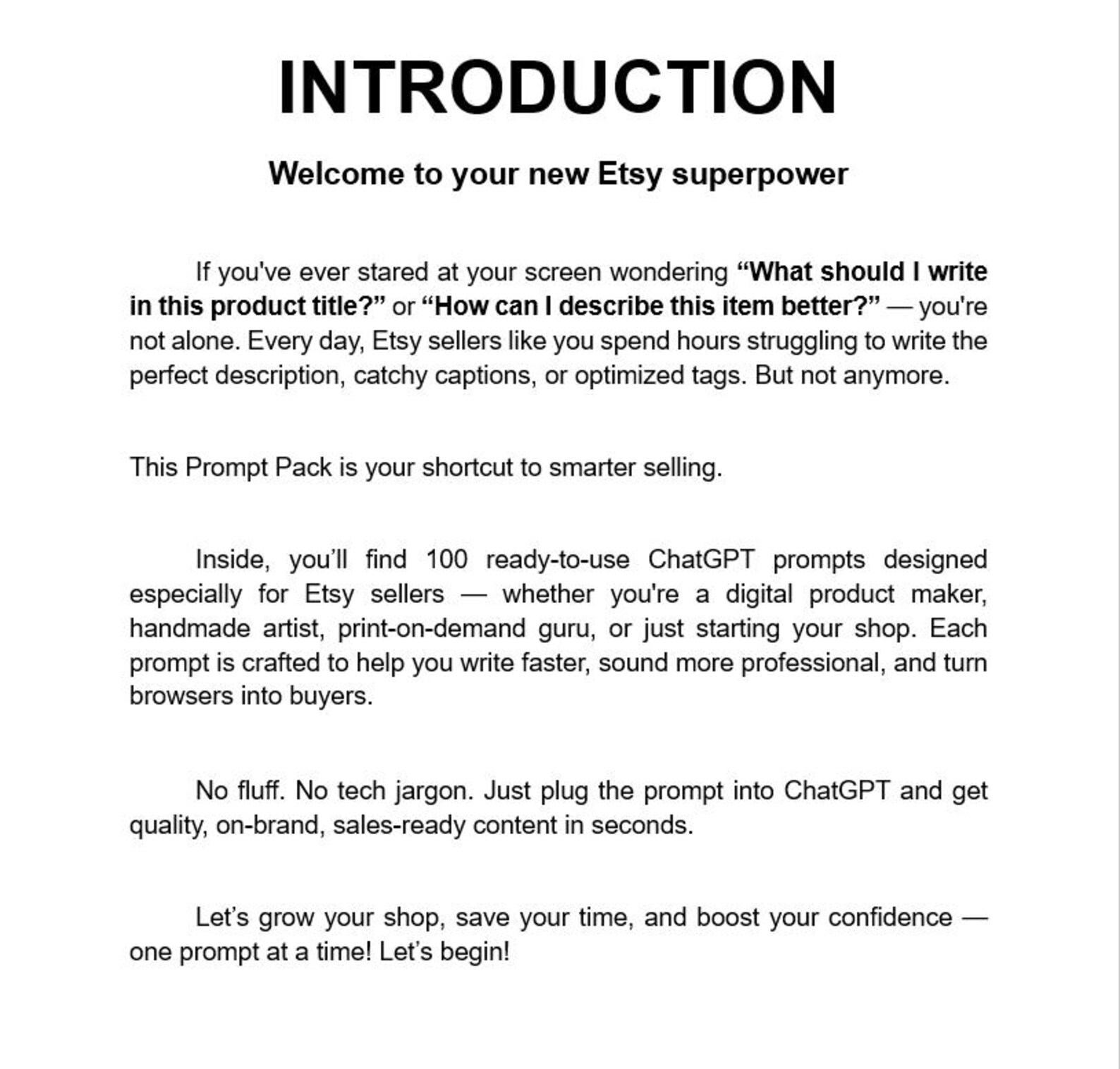 Etsy Business AI Prompt Toolkit | 100+ Chatgpt Prompts (PDF) - Etsy