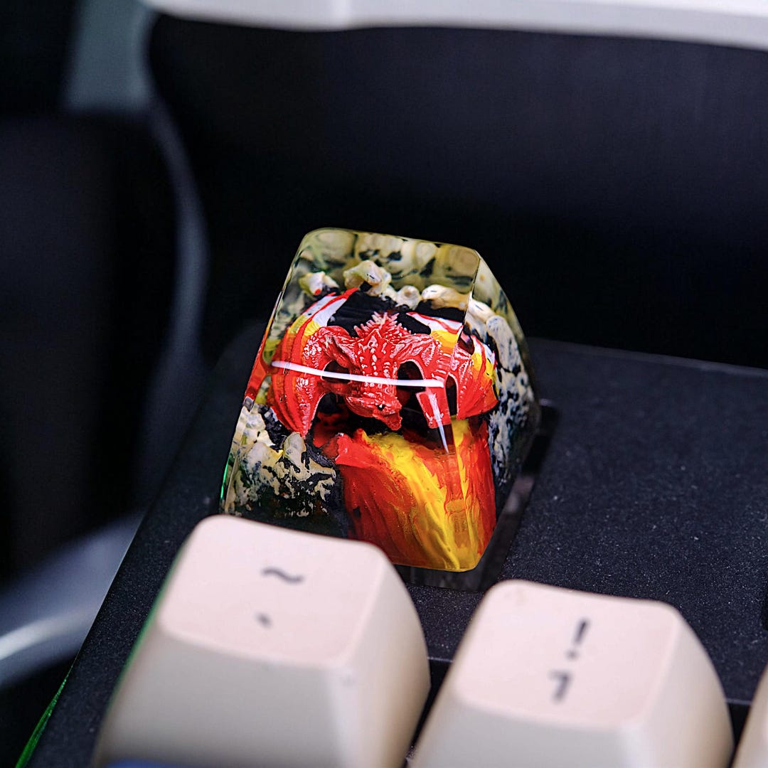 Keycap Artisan Dragon ESC, Custom Handmade Keycap, Keycap Anime Cute ...