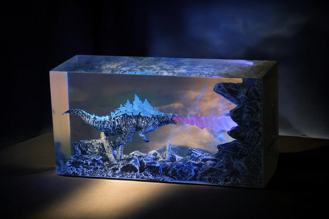 Giant Monster Lamp Night Light Custom, Atomic Breath Resin Lamp Monster ...