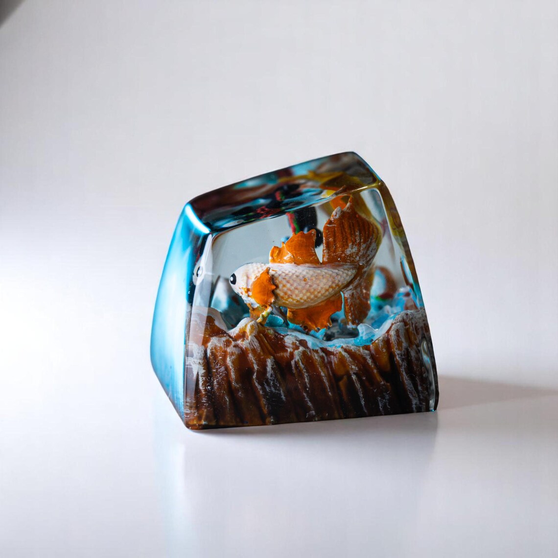 Handmade Koi Fish Keycap – Artisan Resin Keycap for Mechanical Keyboard ...