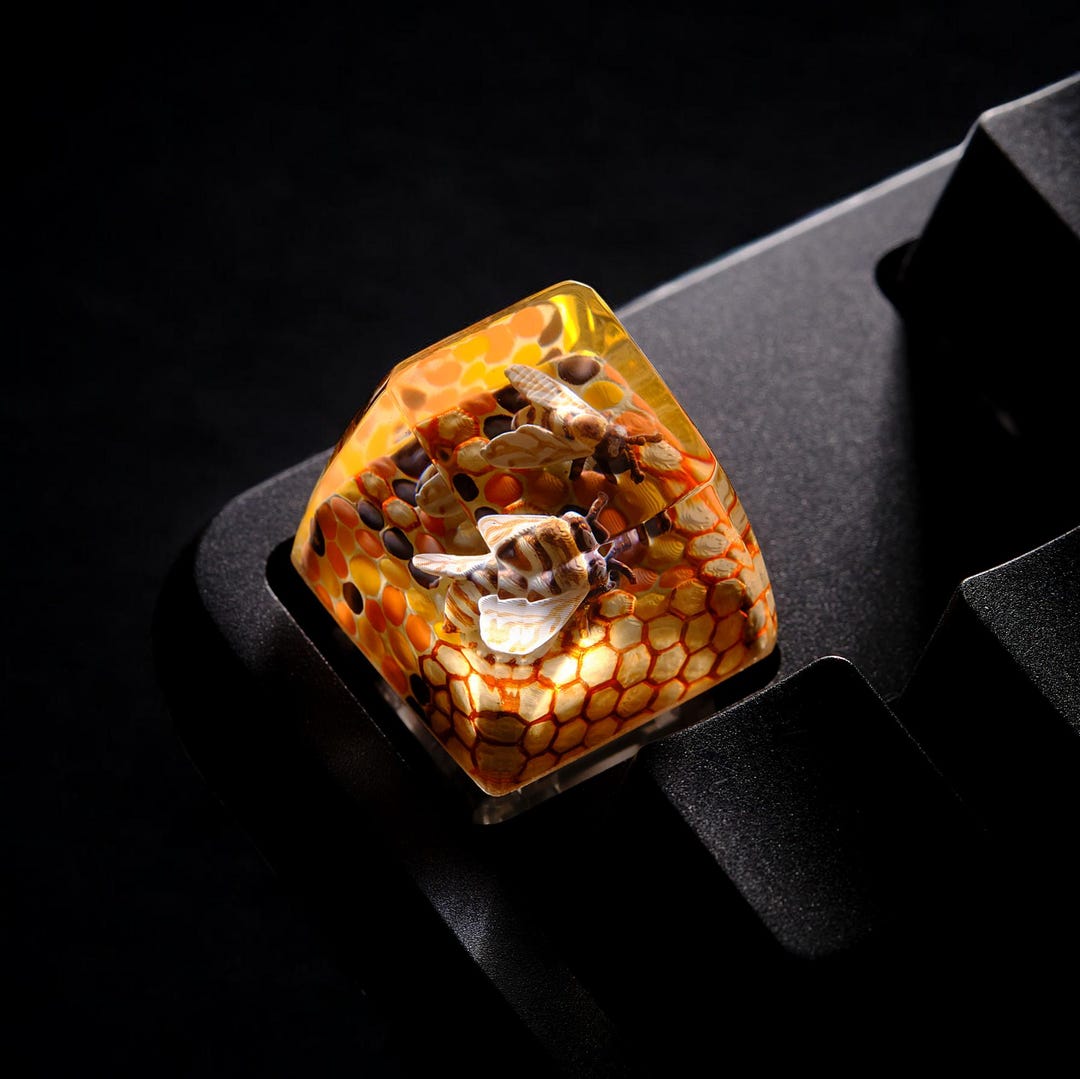 Keycaps Honeycomb Artisan,bee Hive Keycap,keycaps Anime,custom Keycaps ...