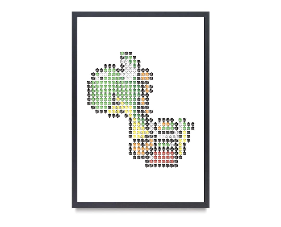 Pixel Art Yoshi Poster | Super Mario | Nintendo | Wall Art | Decor ...