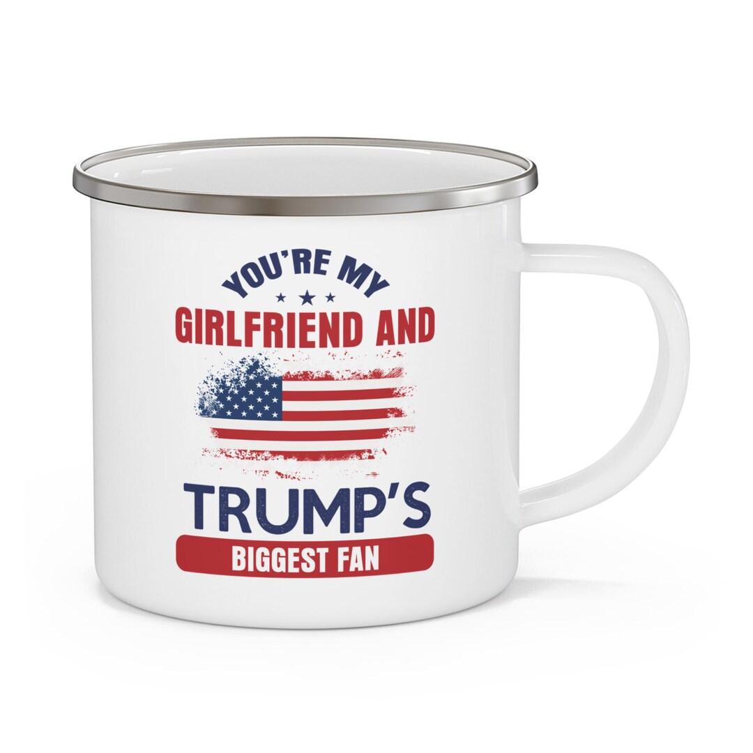 Trump's Biggest Fan Camper Mug Patriotic USA Flag Design for Girlfriend ...