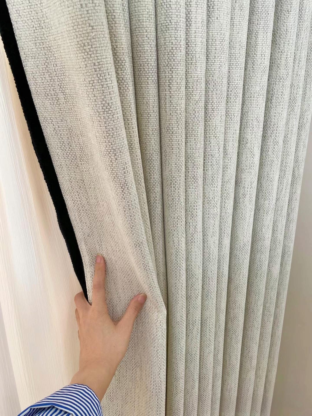 Linen Textured Blackout Curtains - Light Blocking, Rustic Charm Drapery ...