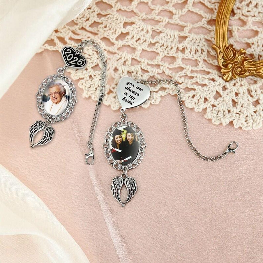 Custom Graduation Tassel With Memorial Photo Charm, Personalized Tassel ...