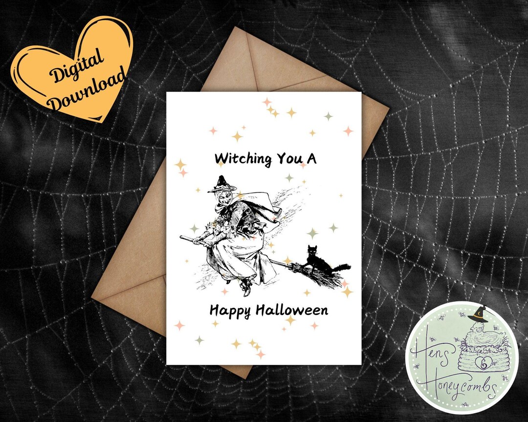 Witching You a Happy Halloween! - Printable, Digital Download, Funny ...