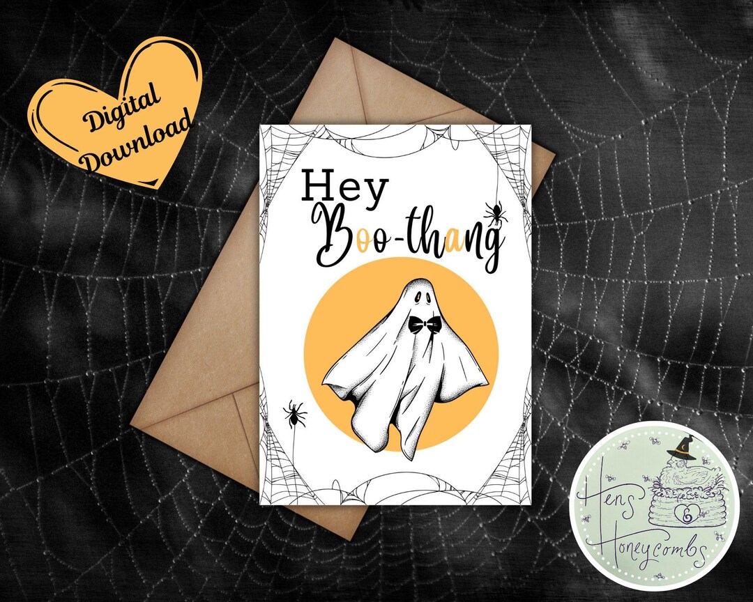 Hey Boo-thang - Printable, Digital Download, Funny, Humor, Halloween ...