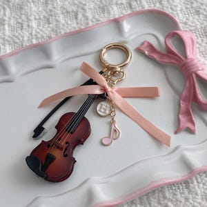 Custom Initial Violin, Viola Keychain Charm – Personalized Valentine‘s ...