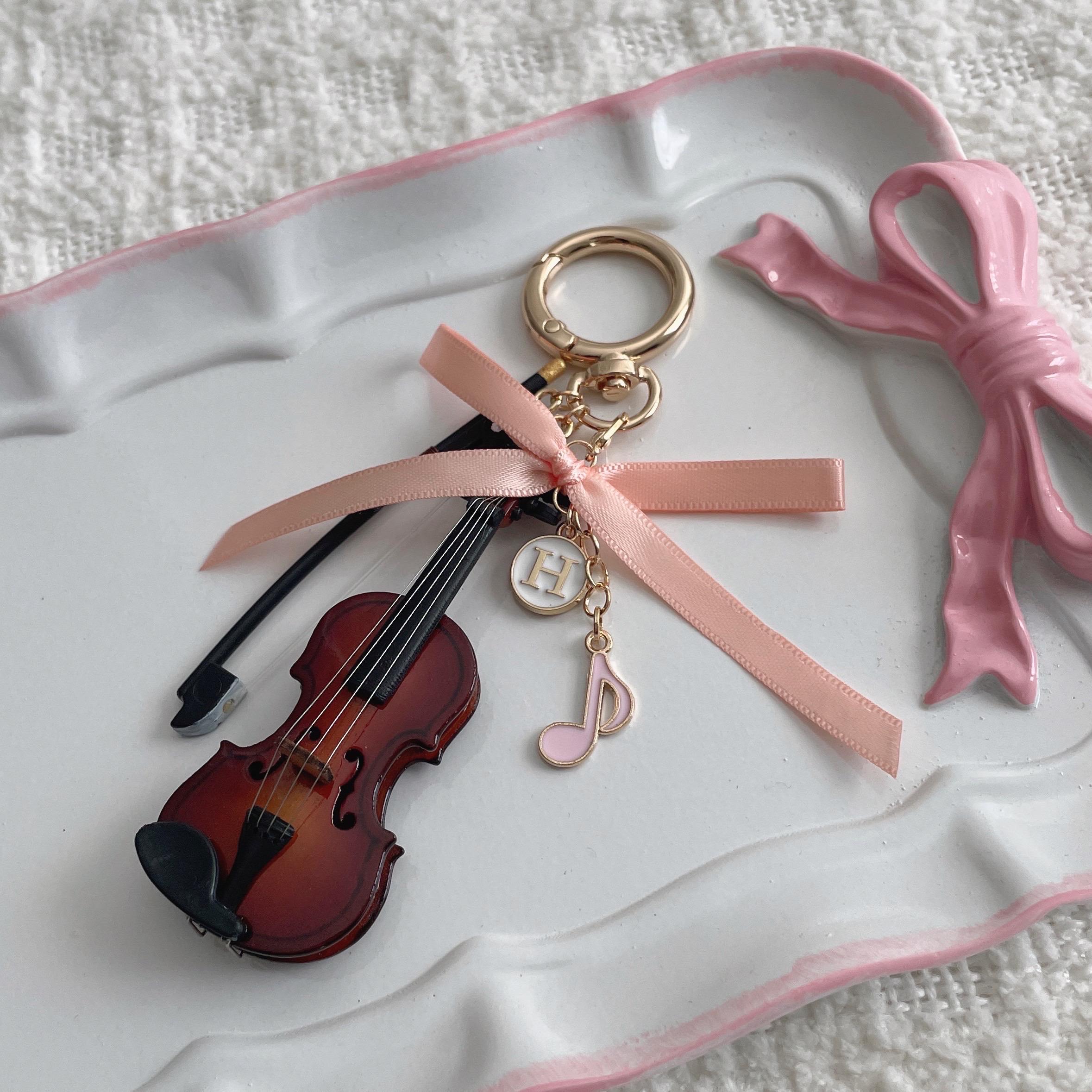 Custom Initial Violin Viola Keychain Charm - Etsy