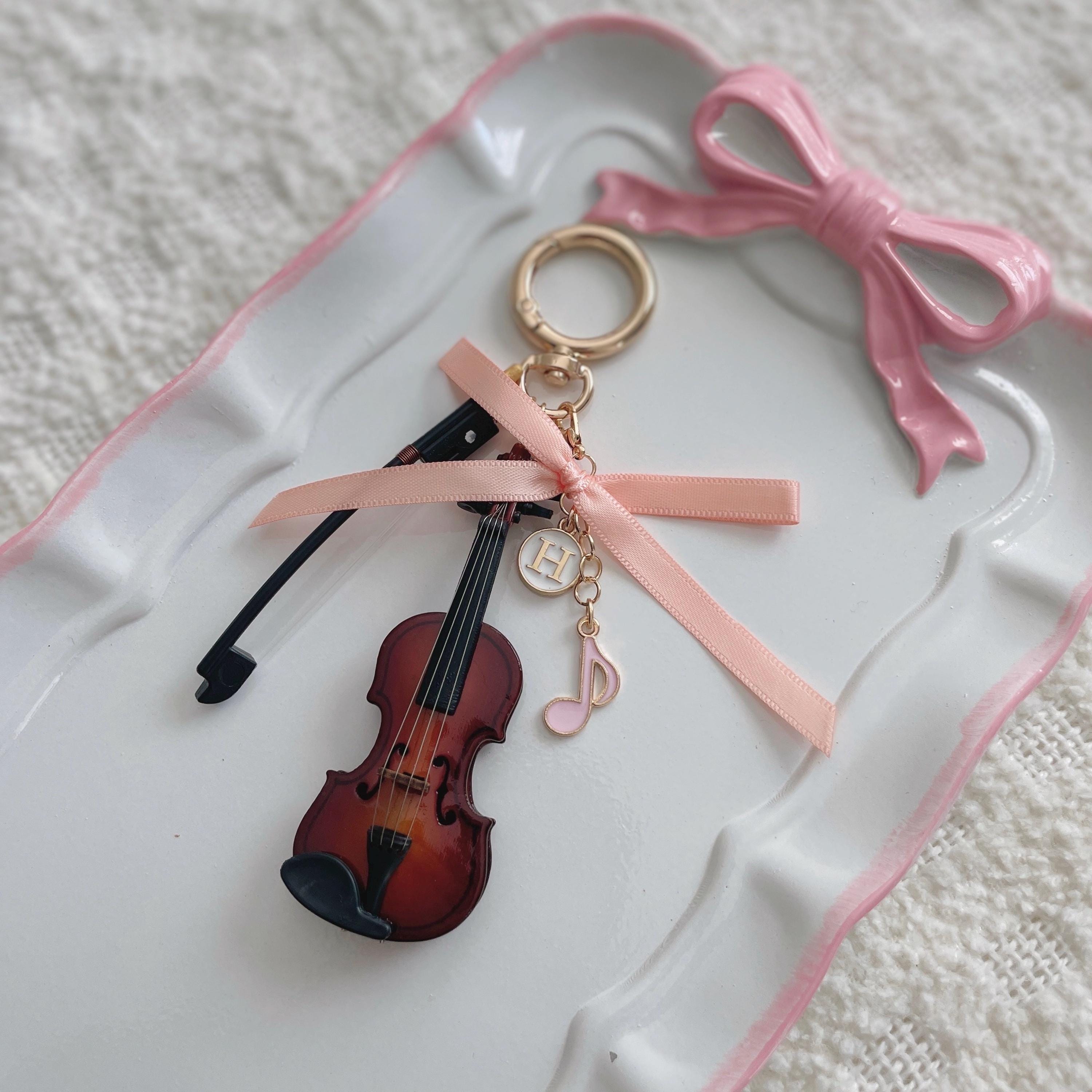 Custom Initial Violin, Viola Keychain Charm – Personalized Christmas ...