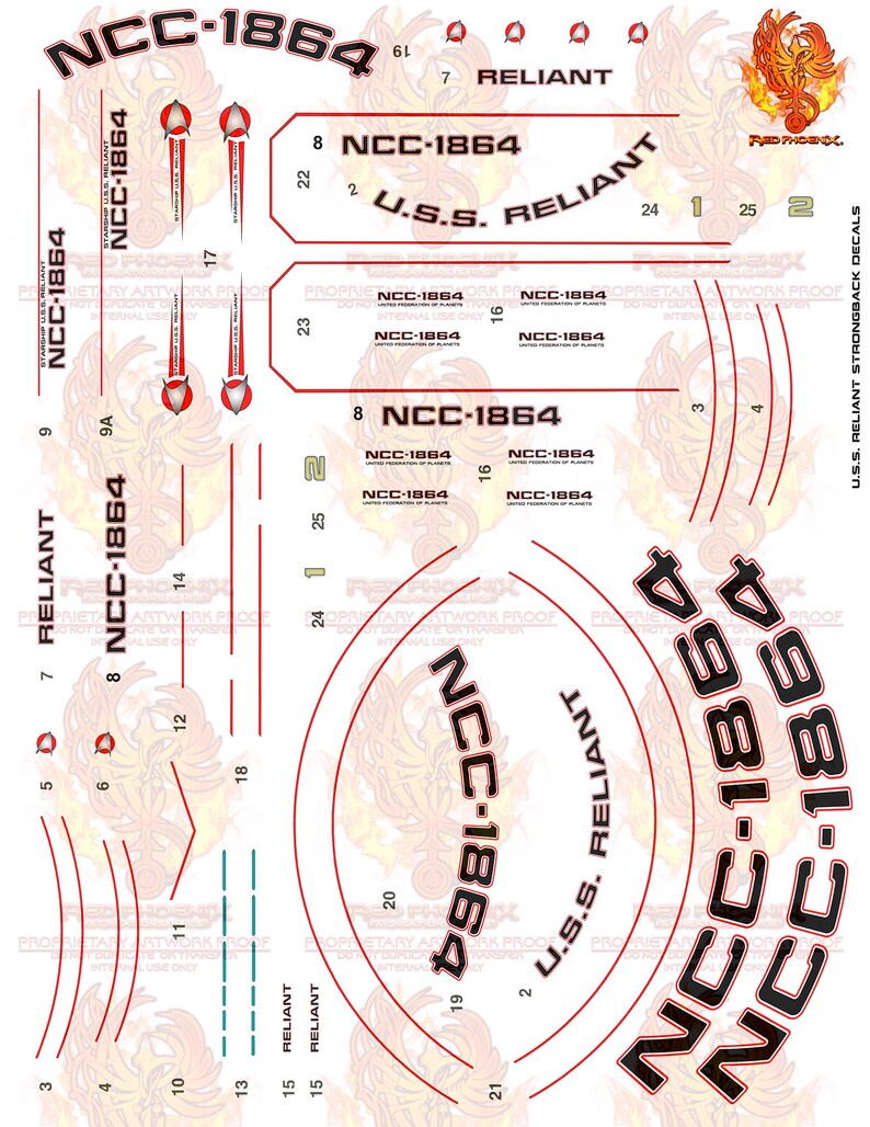 U.S.S. Reliant 1/537 Scale Aztec / Hull Detail Set - Etsy