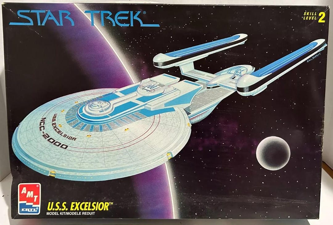 1/1000 Scale U.S.S. Excelsior First Issue Model Kit With Custom Red ...