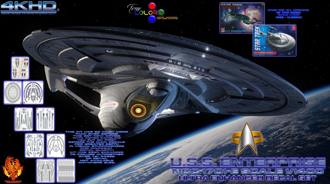 U.S.S. Enterprise 1/1400 Scale Ultra Enhanced Aztec / Hull Detailing ...