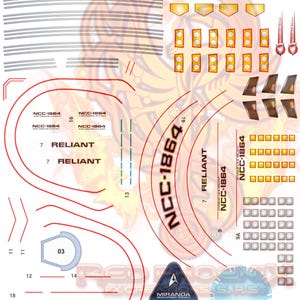 U.S.S. Reliant 1/537 Scale Aztec / Hull Detail Set - Etsy