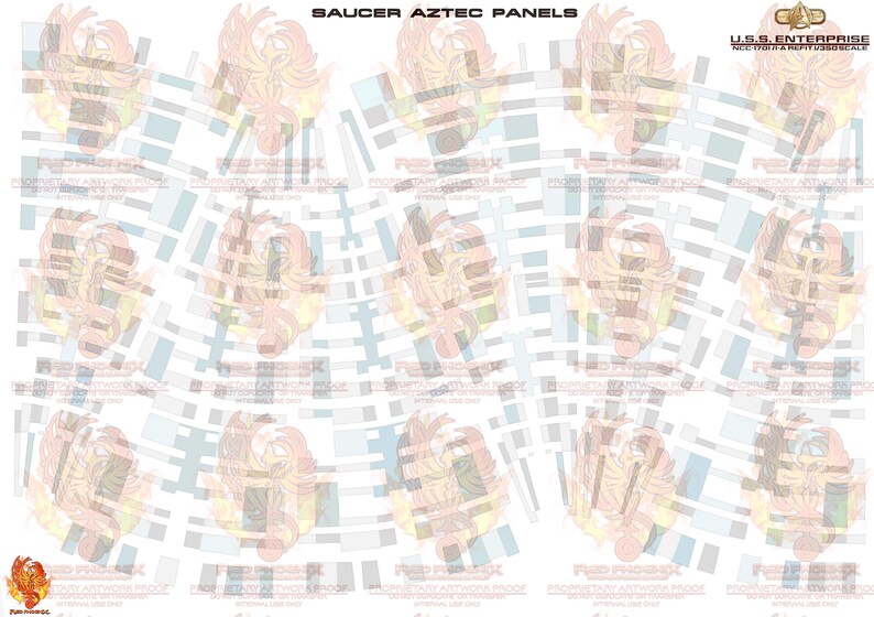 Standard Set U.S.S. Enterprise Refit NCC 1701 Refit 1-350 Scale Decal ...