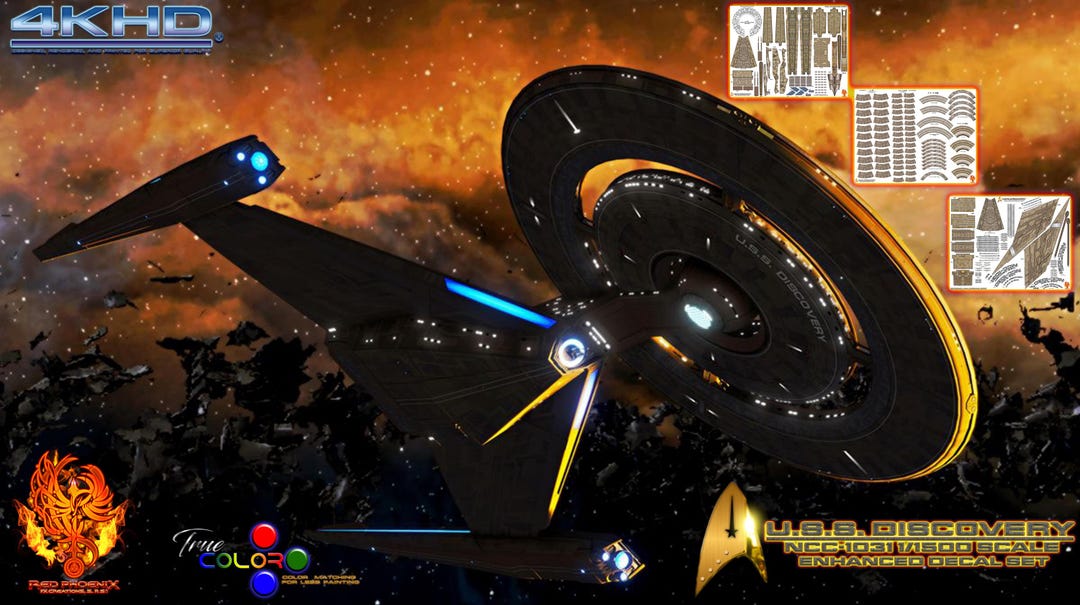 U.S.S. Discovery 1/1500 Scale Model Ultimate Enhanced Edition - Etsy