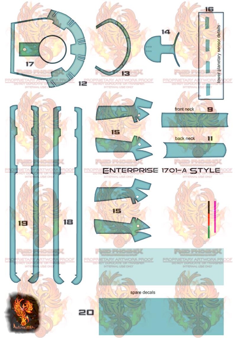 Enhanced Edition-u.s.s. Enterprise Refit 1/350 Scale Aztec/hull Decal ...