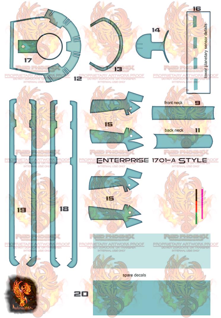 Enhanced Edition-u.s.s. Enterprise Refit 1/350 Scale Aztec/hull Decal ...