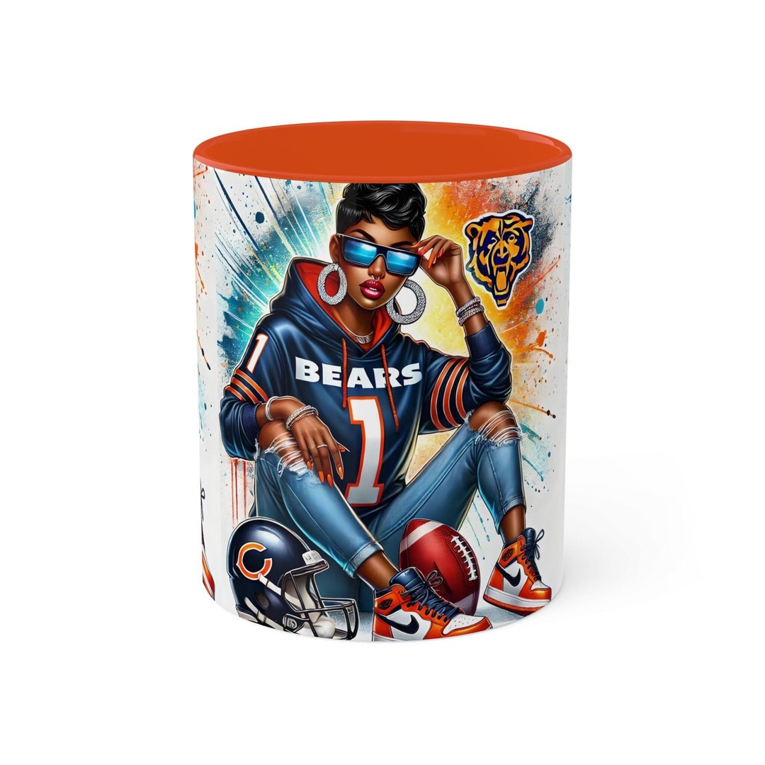 Stylish Chicago Bears Coffee Mug - Bold Football Fan Art for Women ...