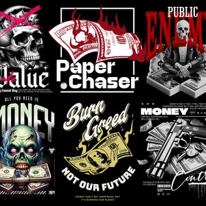 100 Dollar Bill PNG Bundle | Streetwear Money Designs | Printable ...