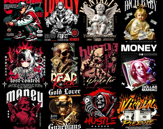 100 Dollar Bill PNG Bundle | Streetwear Money Designs | Printable ...