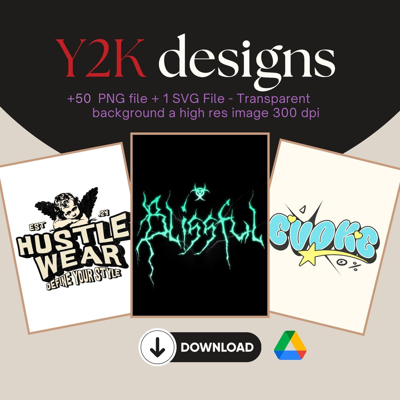 Y2k Logo-Designs, Premium Y2k Logo-Bundle, ästhetische Streetwear-Designs der 2000er Jahre ...
