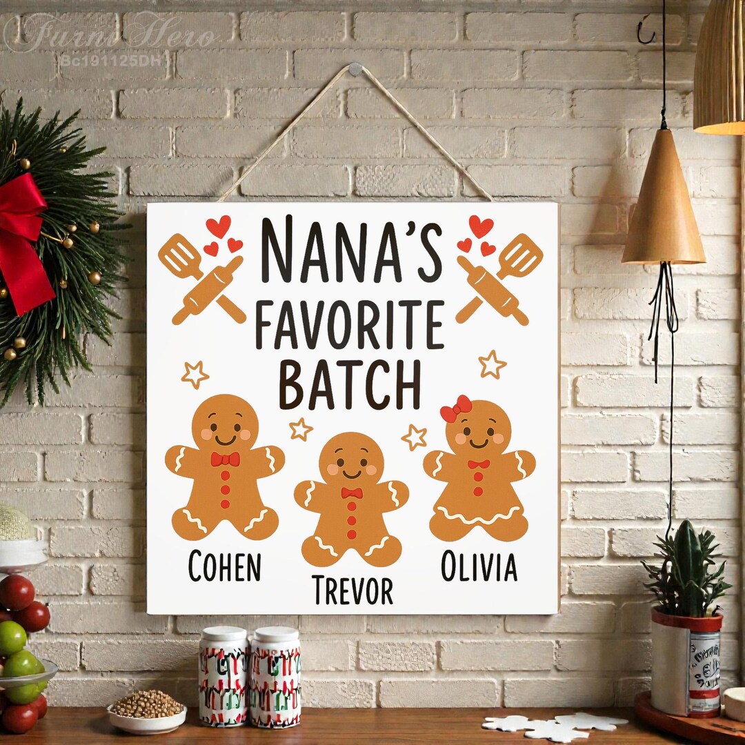 Personalzied Grandma Kitchen Sign, Nana Gift From Grandkids, Nana's ...