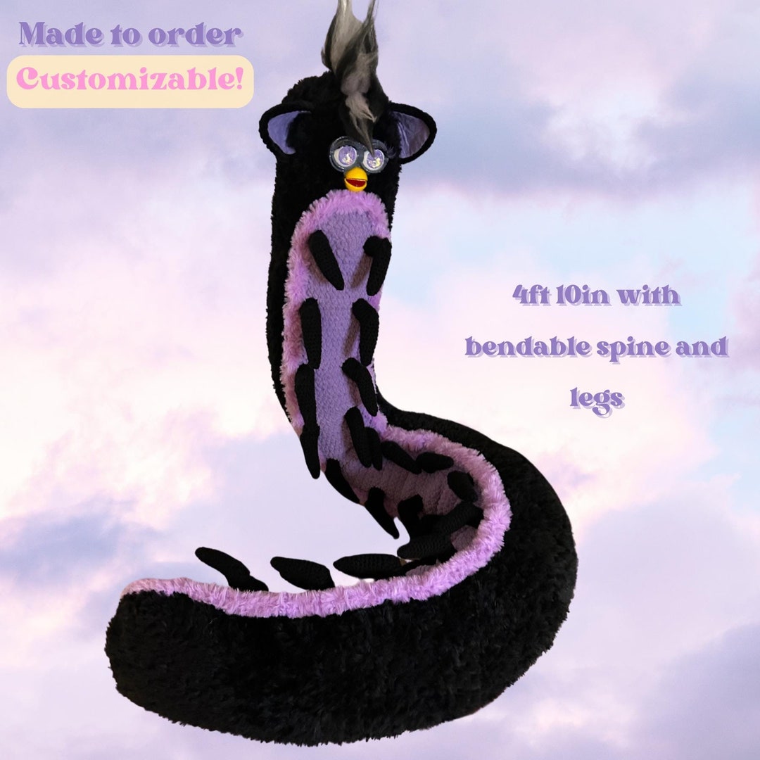Long Furby Plush 5ft Long With Legs/ Cursed Worm/ *MADE TO ORDER* Read ...