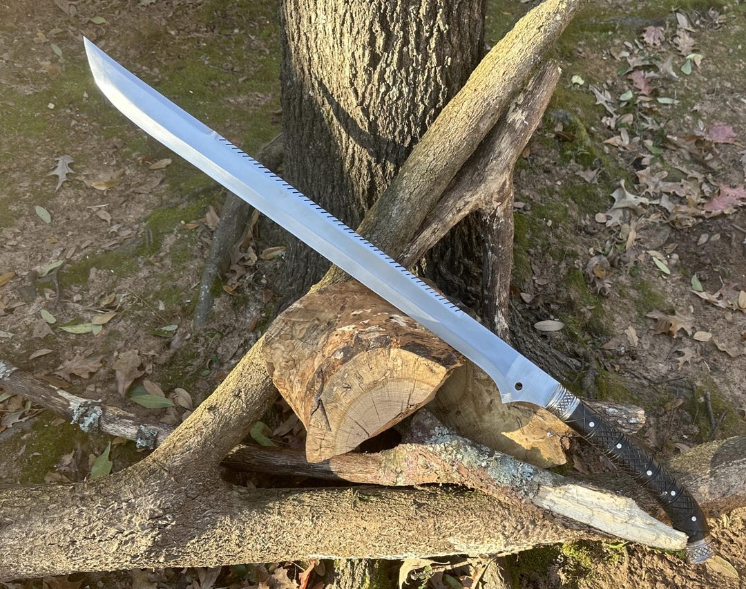 27" Straight Long Sword, 5160 Carbon Steel Sword, Hand Forged, High ...