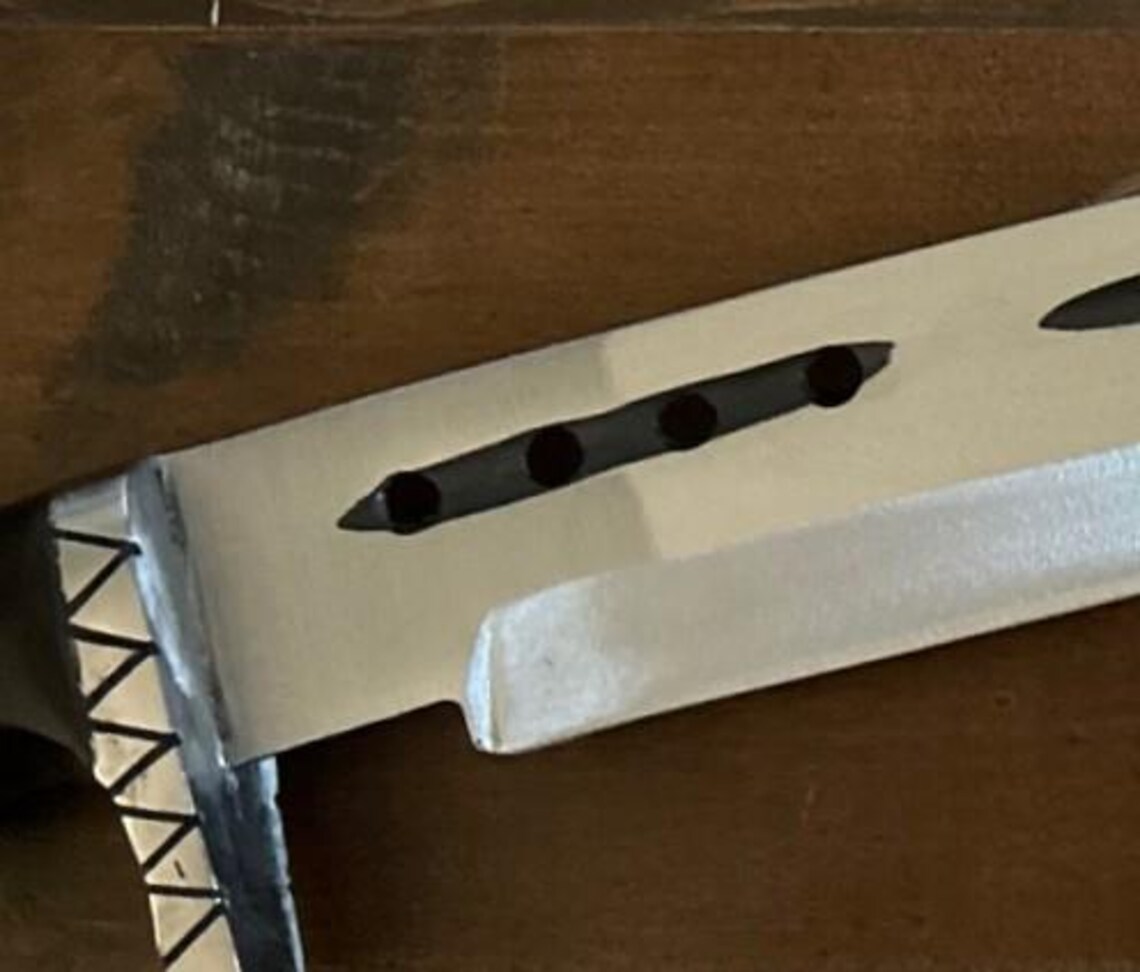 Hand Forged Machete, Spring Steel, Etched Handle, Sword Type Machete ...