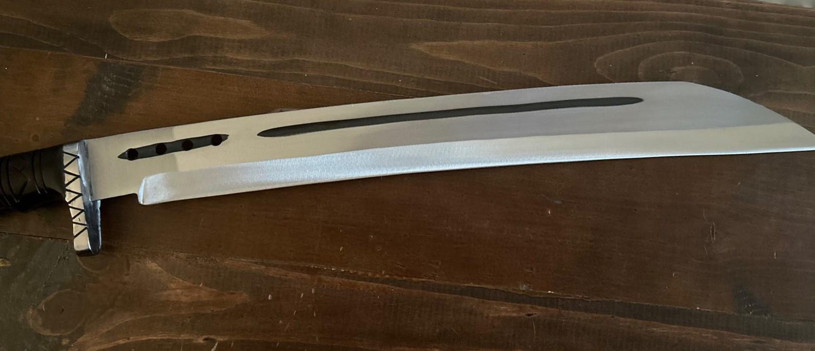 Hand Forged Machete, Spring Steel, Etched Handle, Sword Type Machete ...