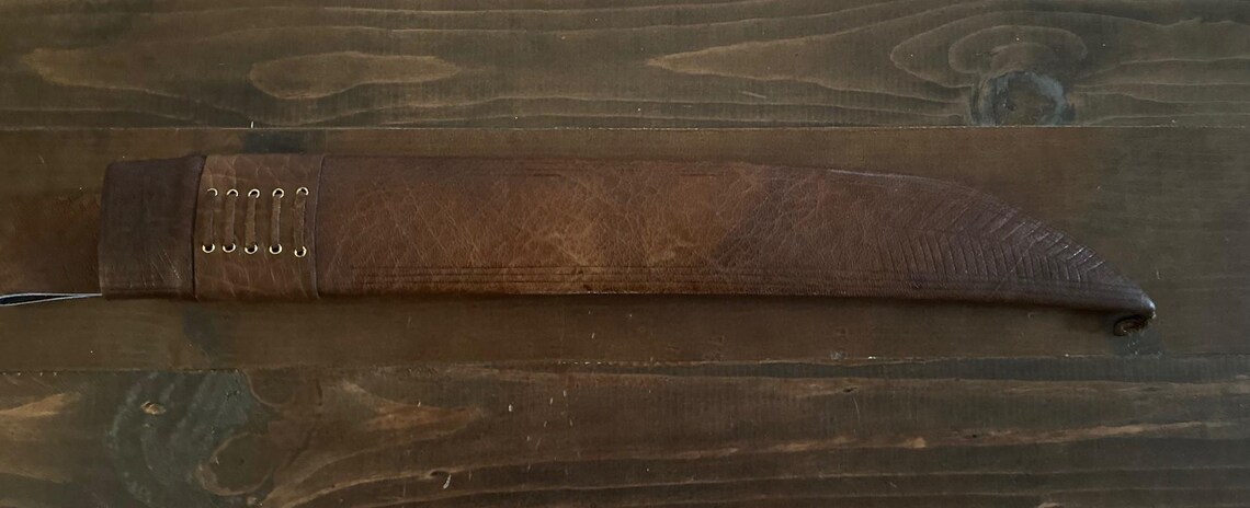 Hand Forged Machete, Spring Steel, Etched Handle, Sword Type Machete ...