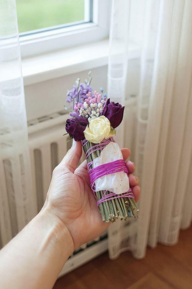 Rose Quartz Sage With Rosemary, Lavender, and White Sage - Etsy