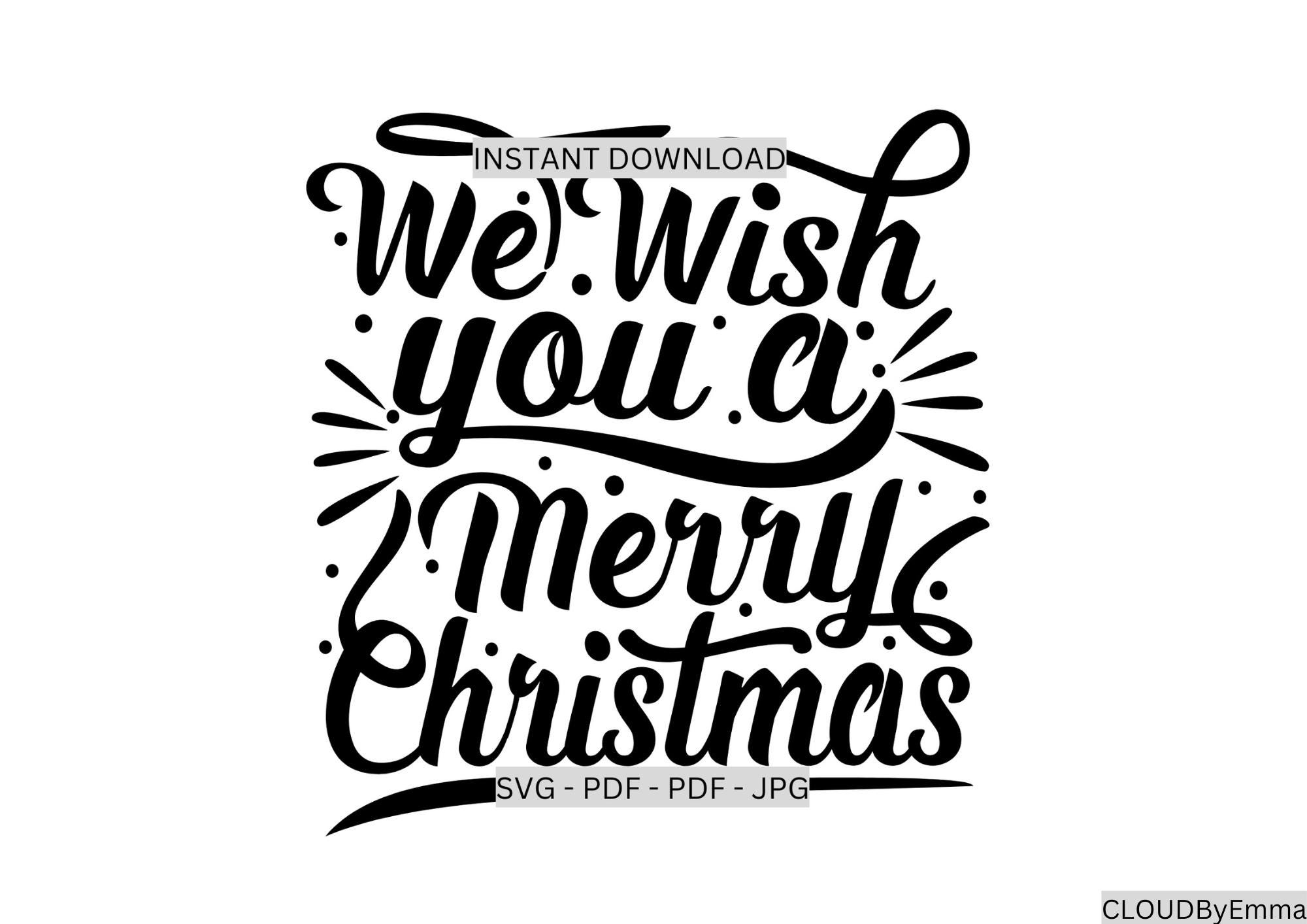 Christmas Text SVG - Etsy