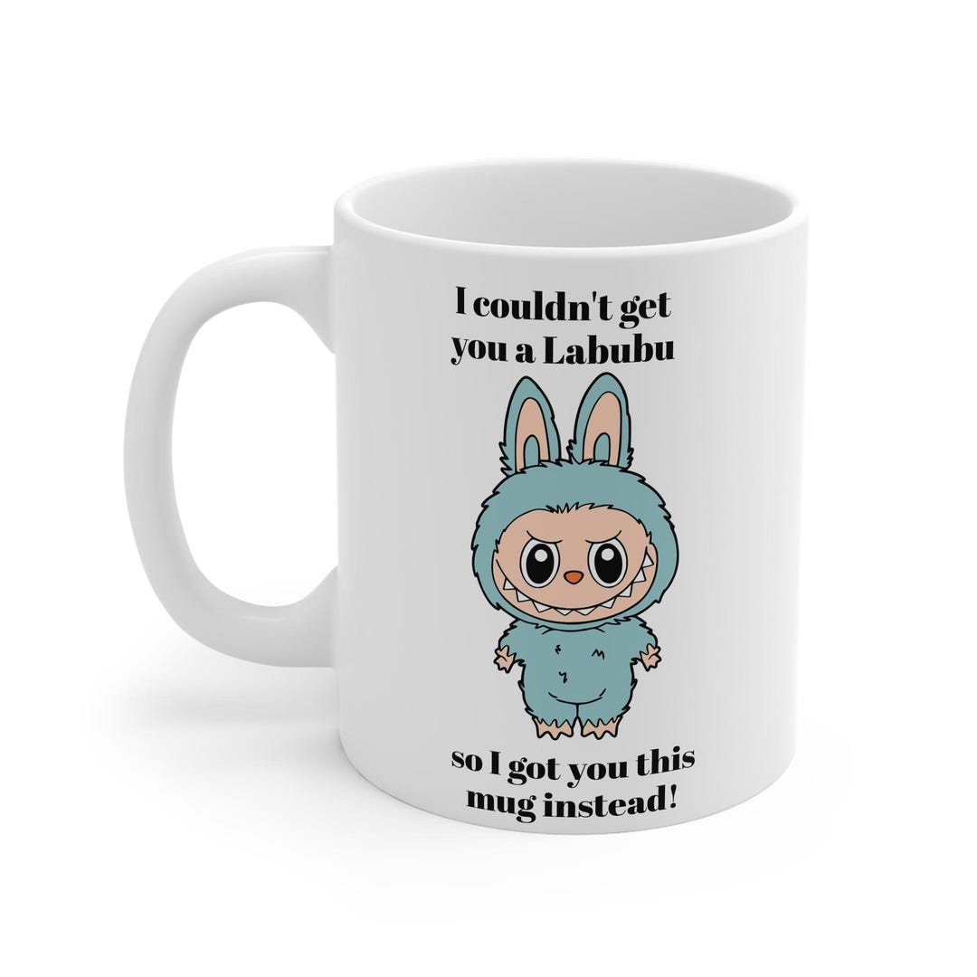 Labubu Mug: Whimsical Blue Character, Funny Coffee Cup - Etsy