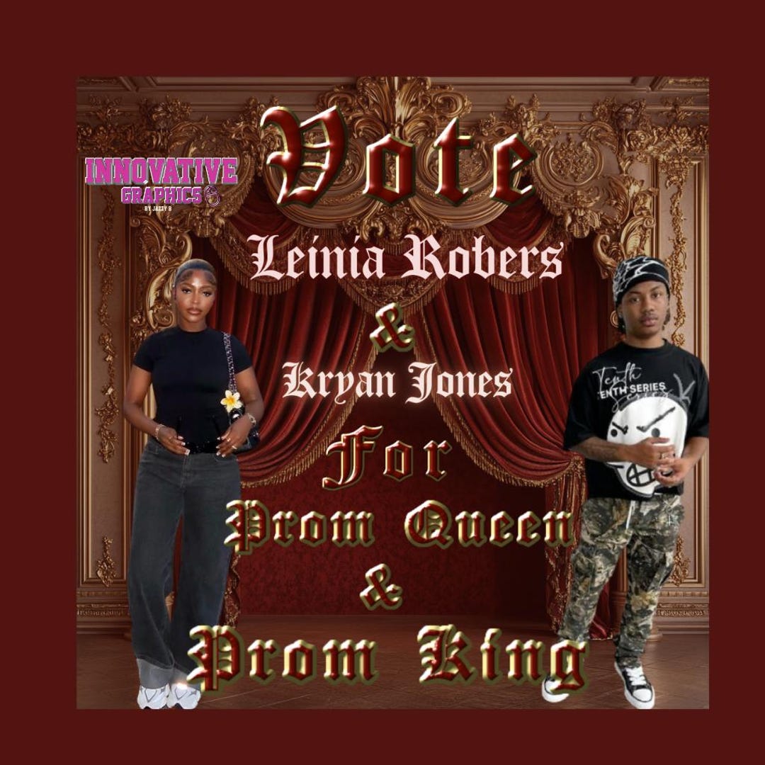 Prom King and Queen Couple Flyer, Prom 2025, Prom Campaign Couples ...