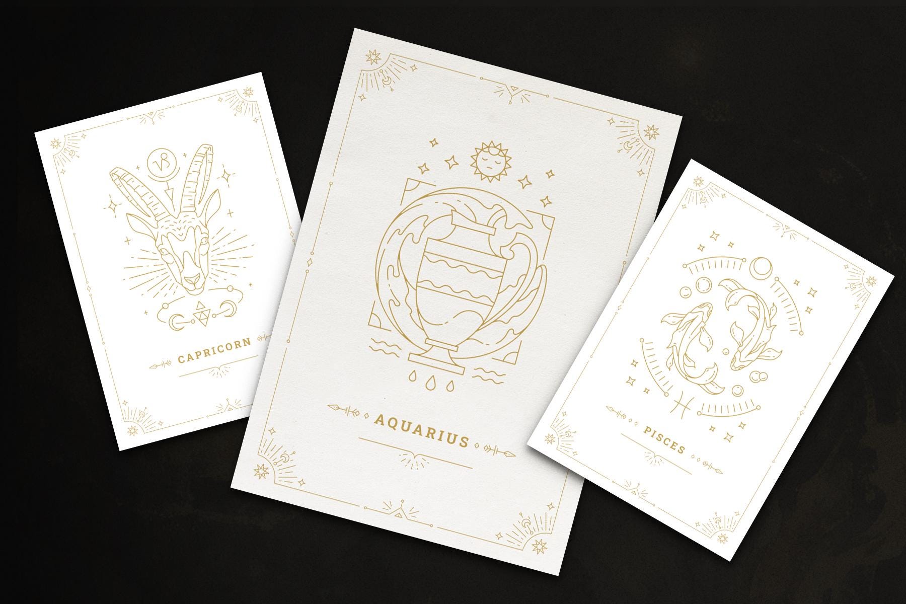 Zodiac Signs SVG Bundle, Celestial Astrology Clipart, Mystical ...