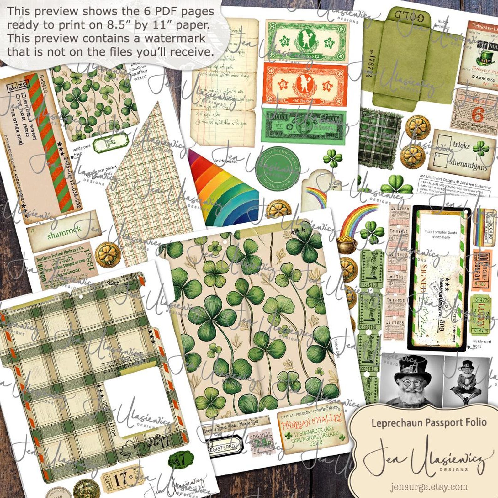 Leprechaun Passport Folio Printable: St. Patrick's Day Holiday Fun ...