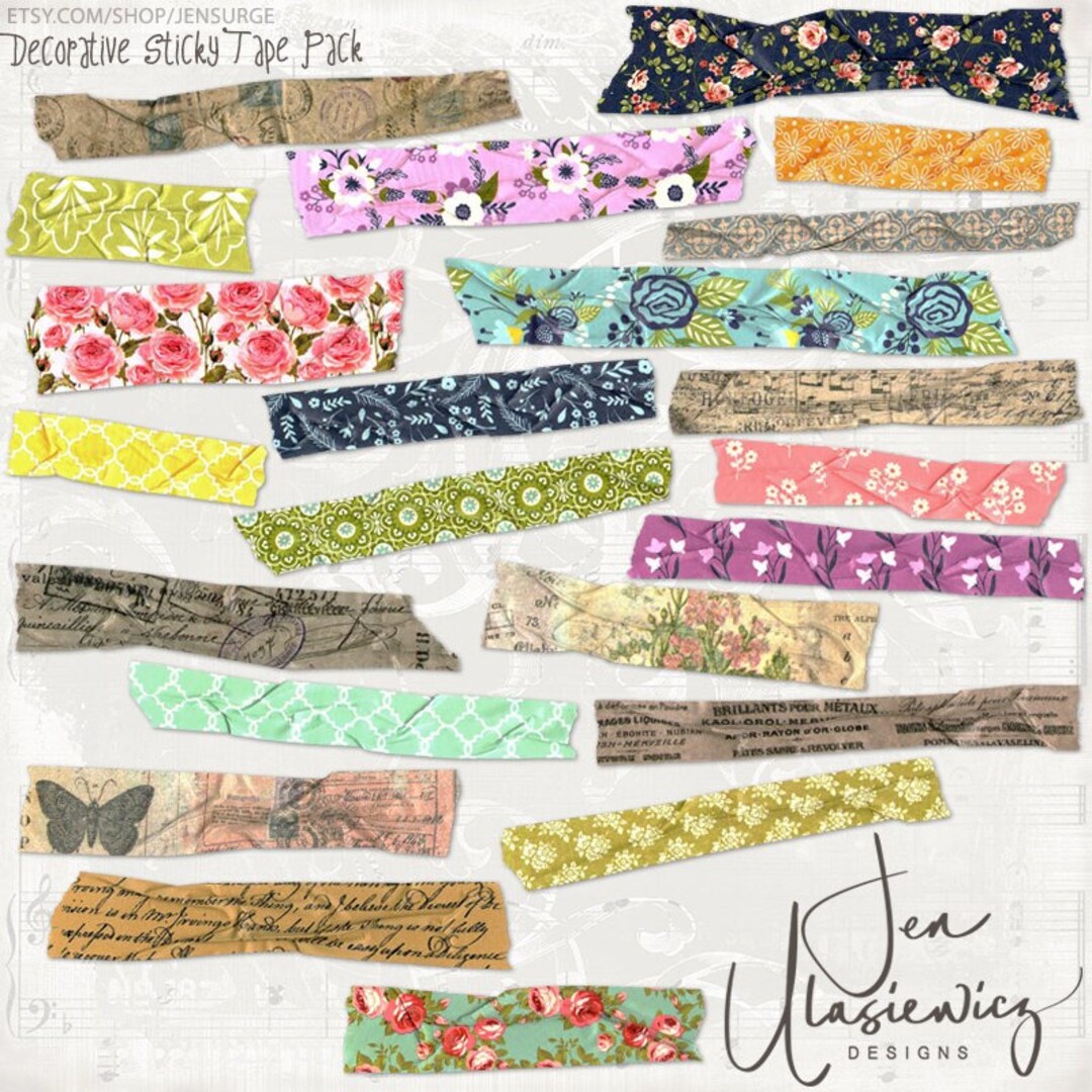 Decorative Sticky Tape Pack Instant Download, Printable, Digital ...