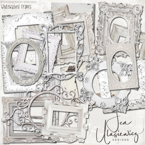 Whitewashed Frames Instant Download Printable Digital - Etsy
