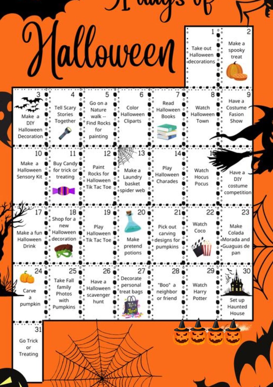 Halloween Printable 10 Game Bundle Halloween Party Games Halloween ...
