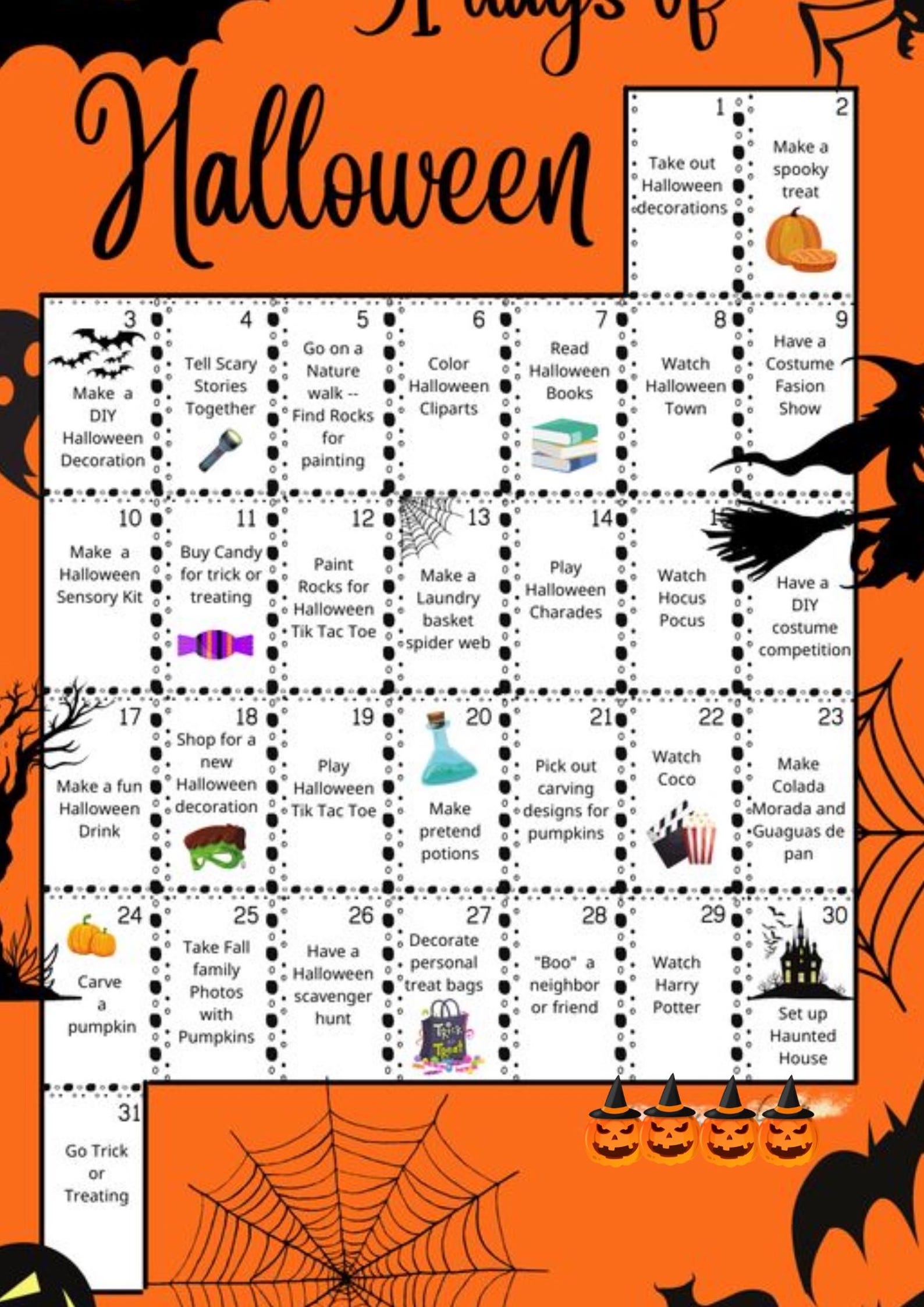 Halloween Printable 10 Game Bundle Halloween Party Games Halloween ...