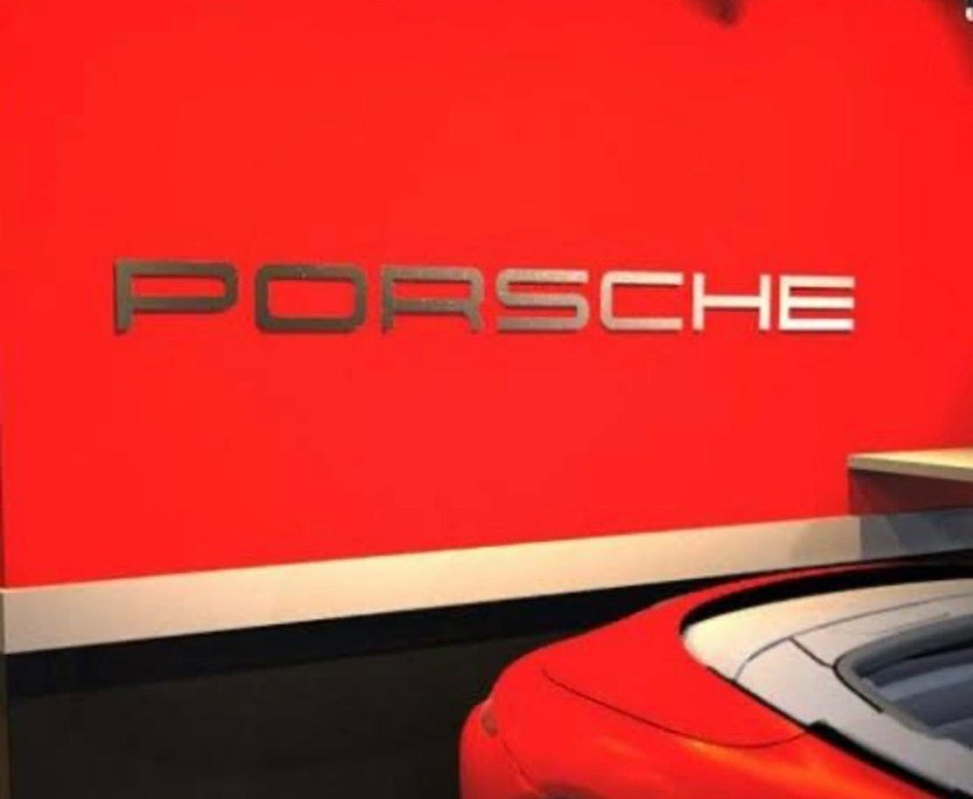 PORSCHE METAL TEXT Garage Sign Dealership Graffiti - Etsy