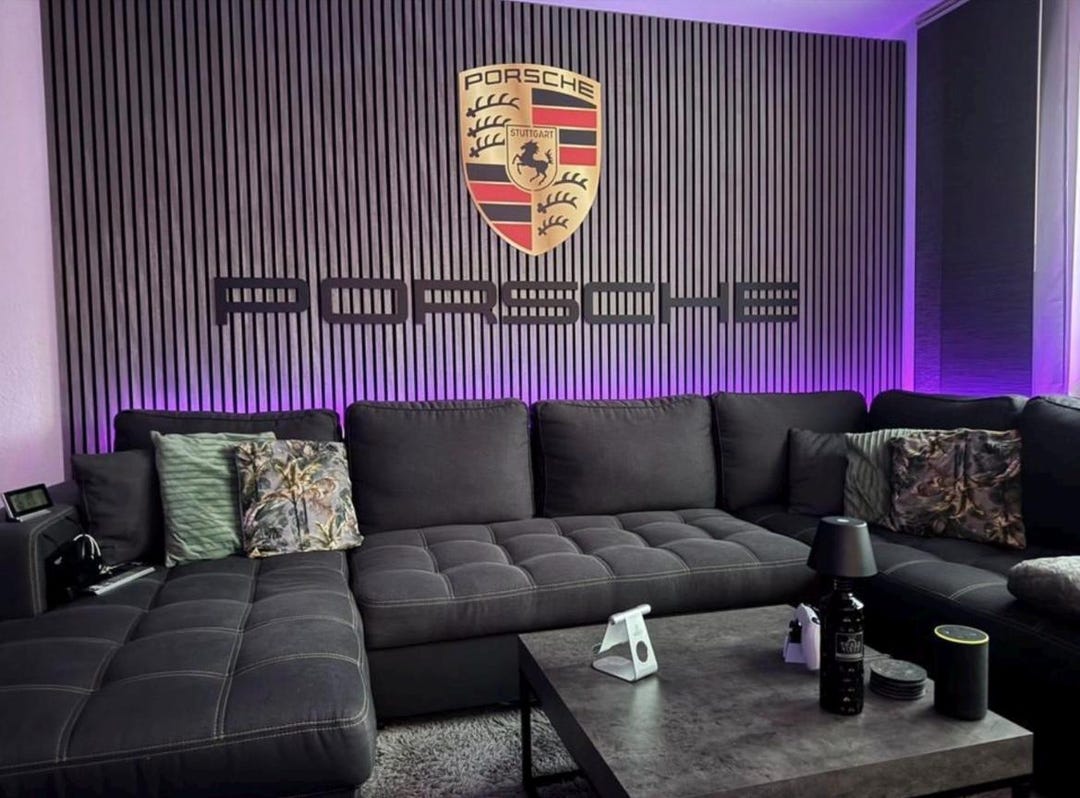 Porsche Composite Wall Sign Logo Crest Dealership Sign Metal Crest ...