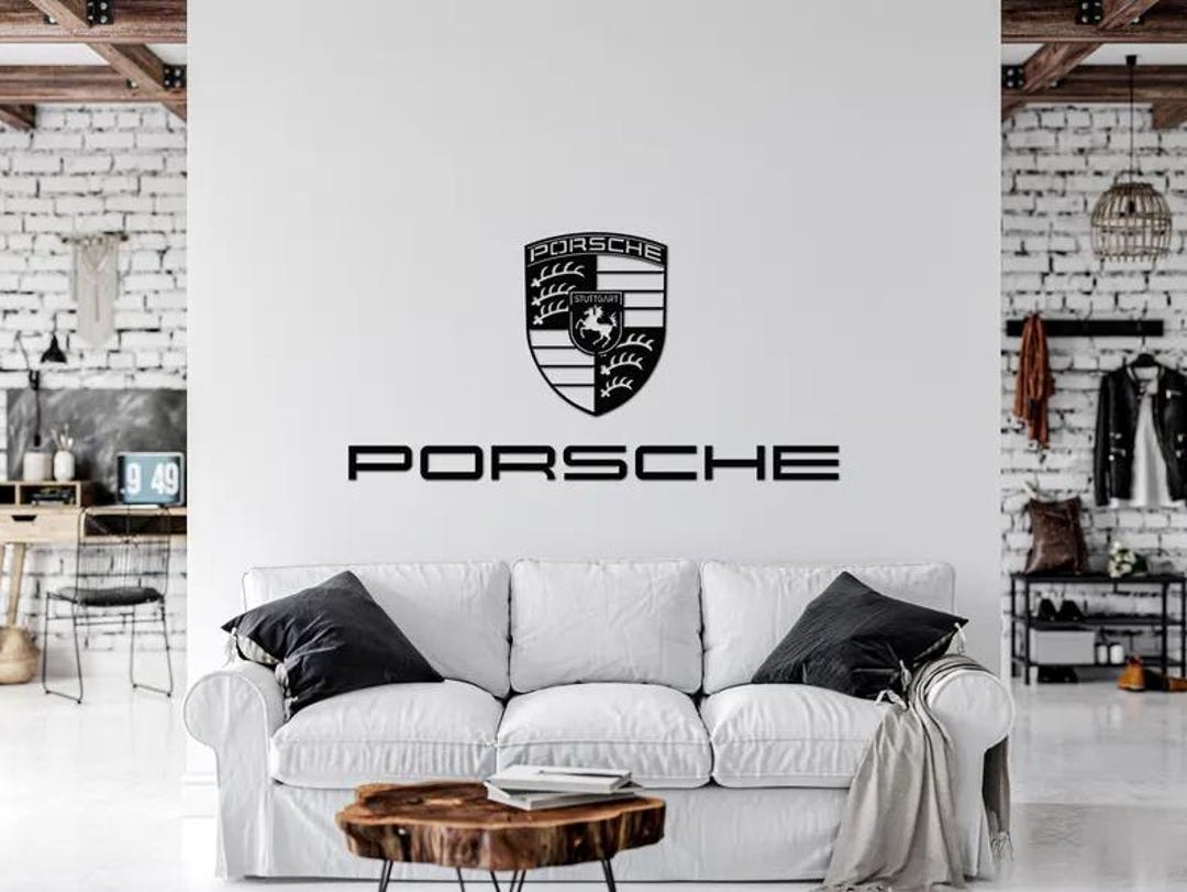 METAL LOGO TEXT Porche Logo and Text - Etsy