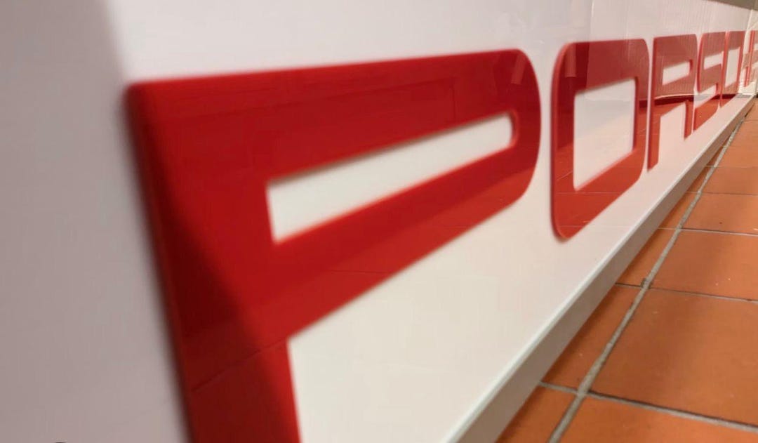 PORSCHE PLEXİ TEXT Garage Sign Dealership Graffiti - Etsy