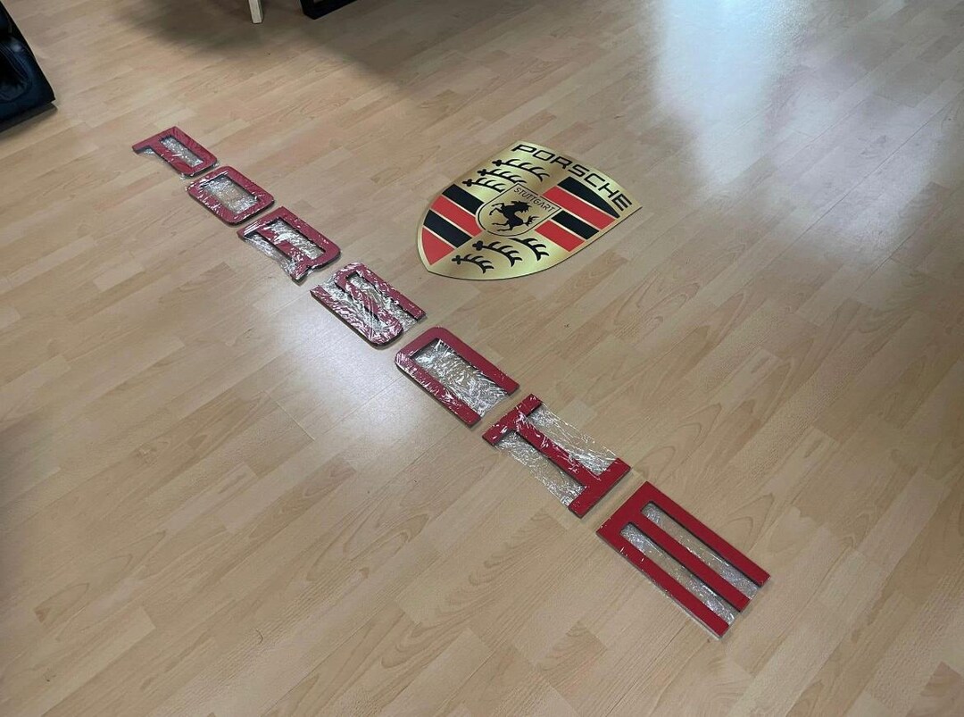 Porsche Plexi Wall Sign Logo Crest Dealership Sign Metal Crest Letter ...