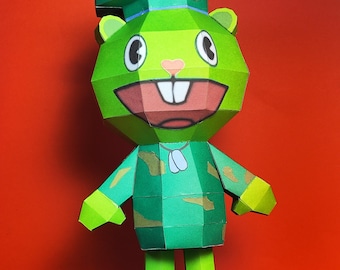 Pin BFDI Papercraft Model - Printable DIY Template, Low Poly, 3D Paper ...